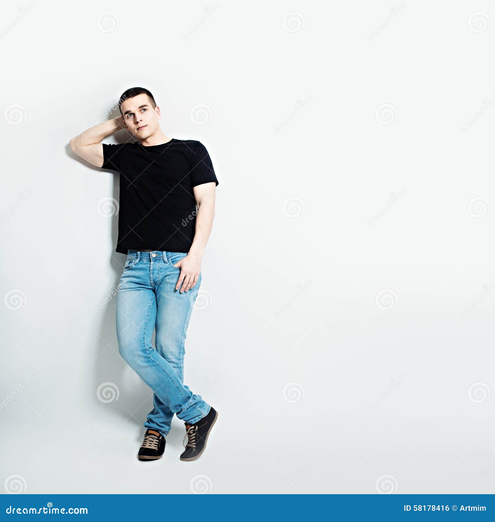 Handsome Man Make Plans stock photo. Image of lifestyle - 58178416