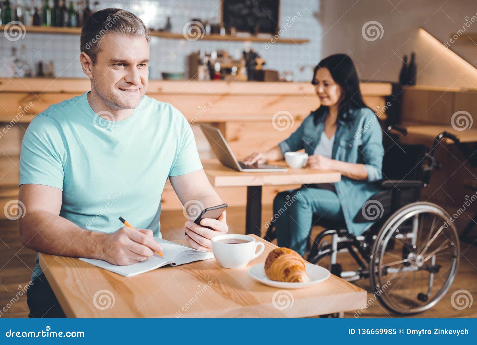 Handsome Man Making an Appointment Stock Image - Image of modern, media ...