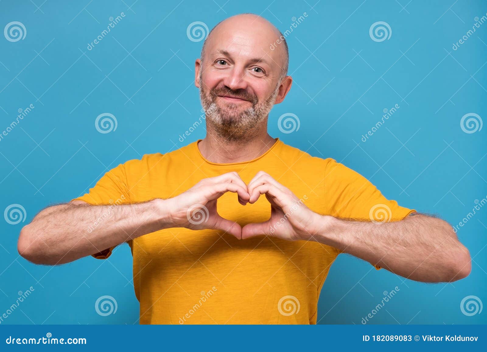 Handsome Man Making a Heart with His Hands Stock Image - Image of laugh ...