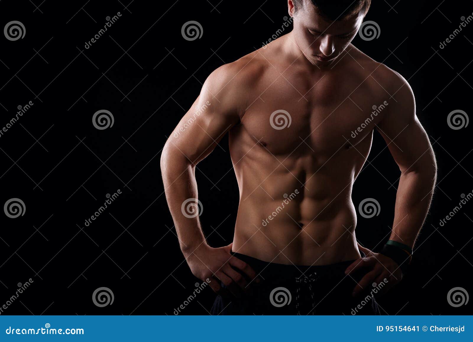 Handsome Man with Muscular Torso Stock Image - Image of athletic ...