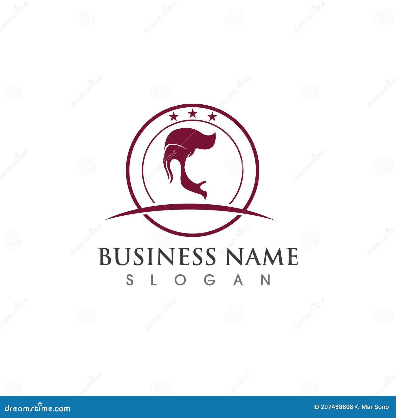 Handsome Man with a Mustache and Beard Logo and Symbol Vector Stock ...