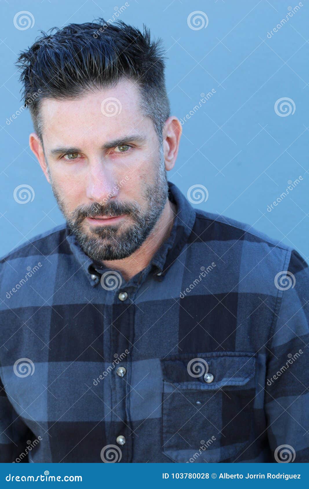 Handsome Man with Neutral Expression Closeup Stock Photo - Image of ...