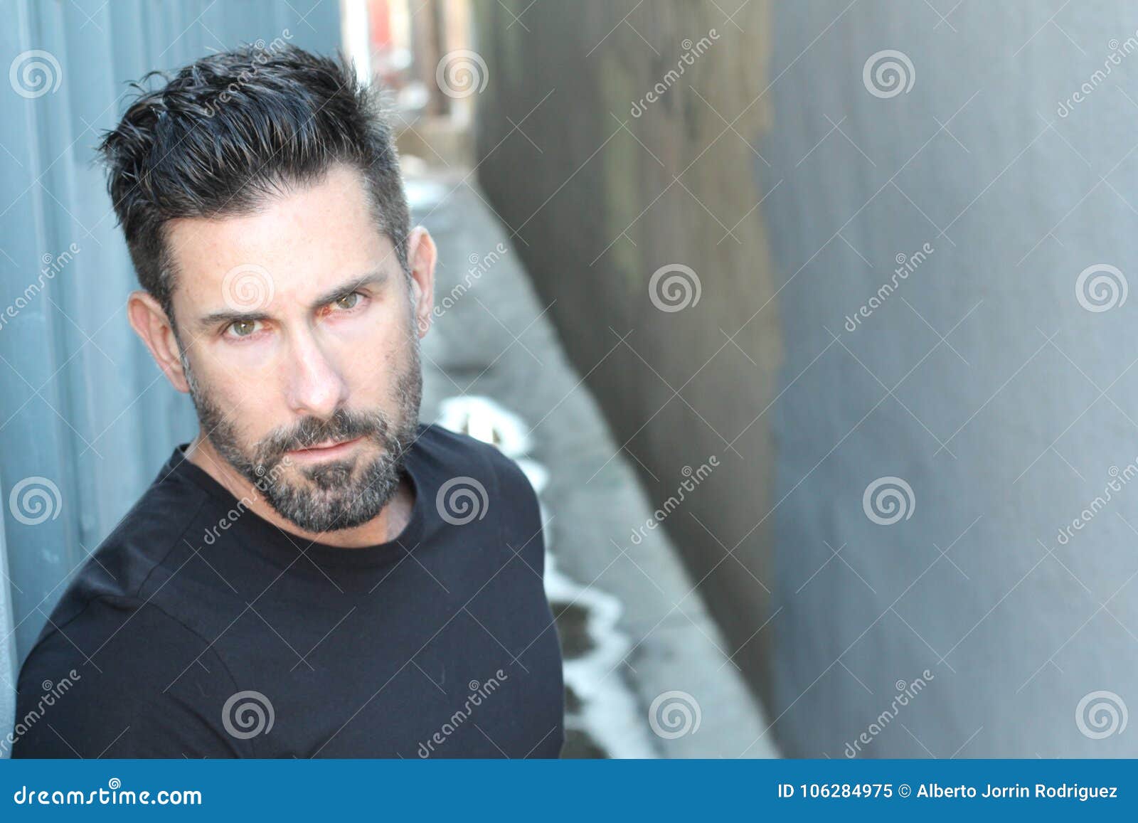 Handsome Man with Neutral Expression Closeup Stock Image - Image of ...