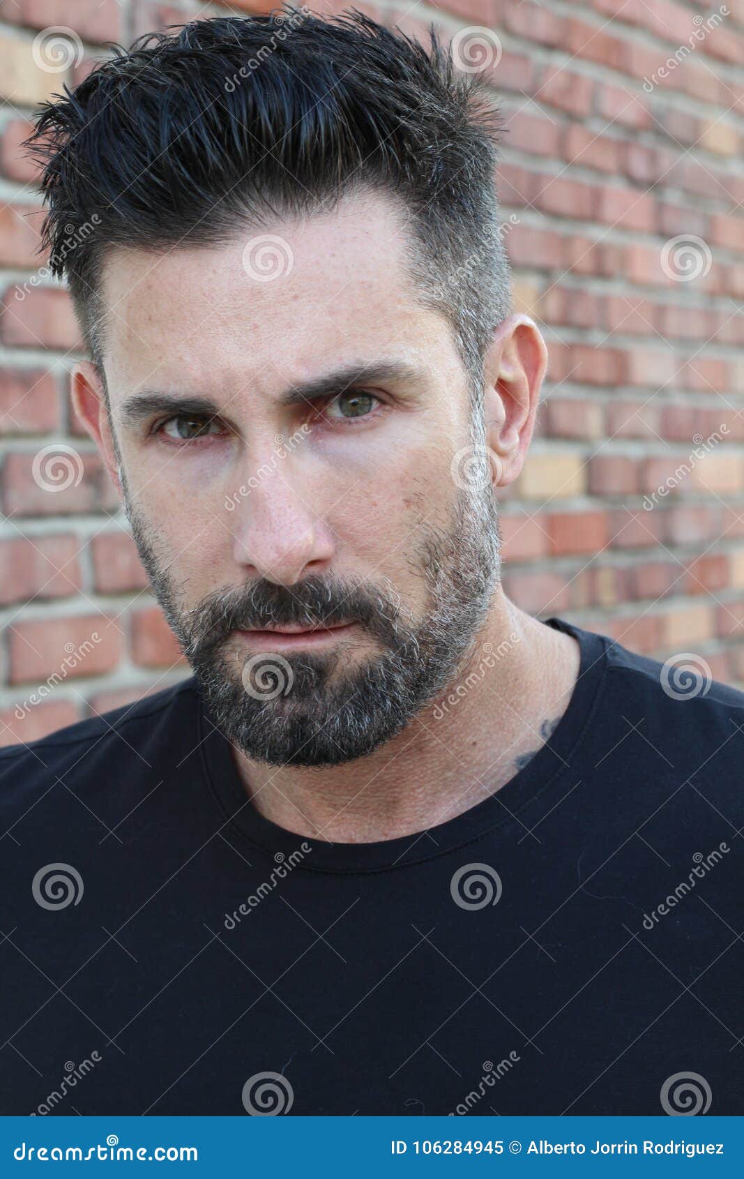 Handsome Man with Neutral Expression Closeup Stock Image - Image of ...