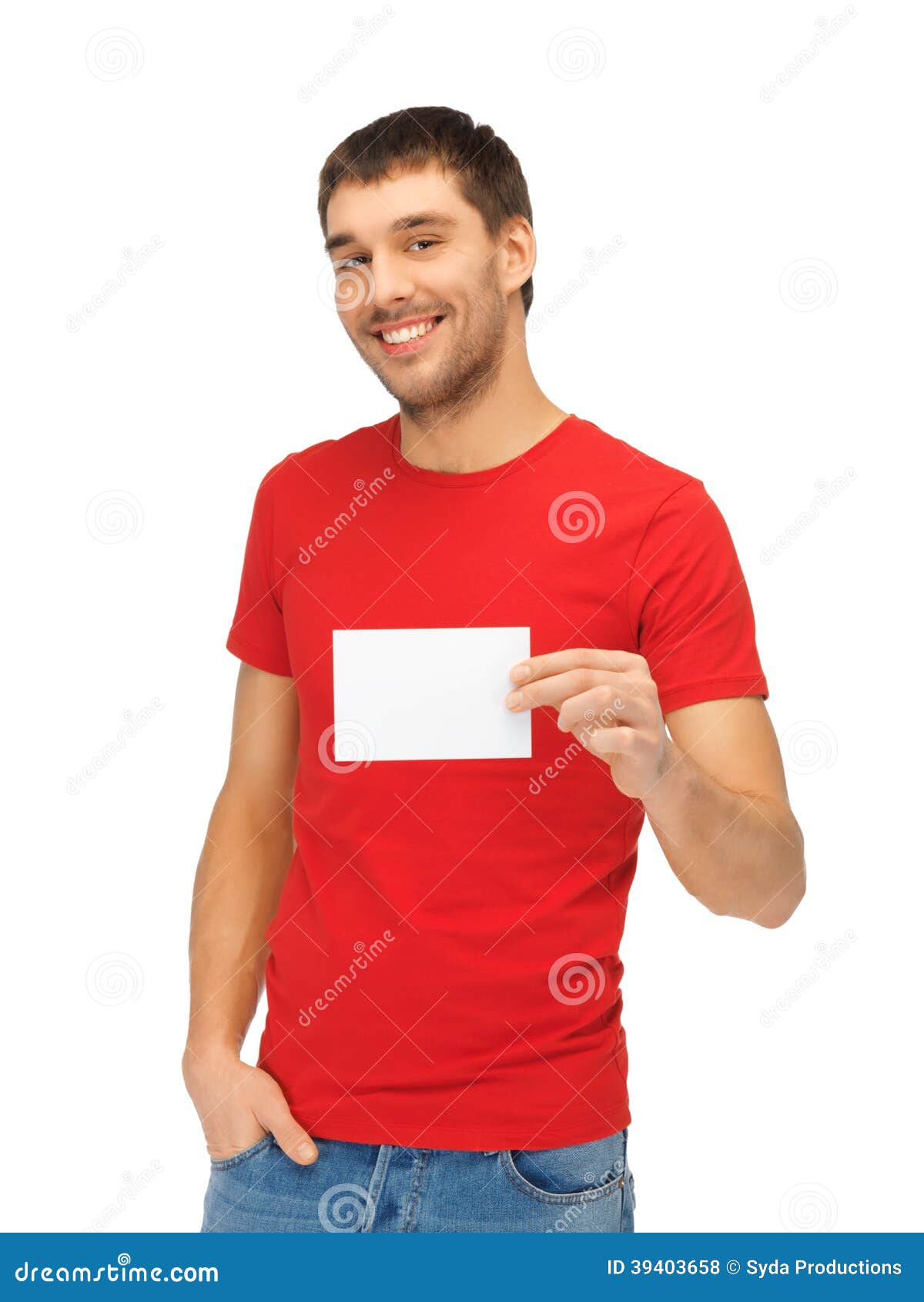Handsome Man with Note Card Stock Photo - Image of healthy ...