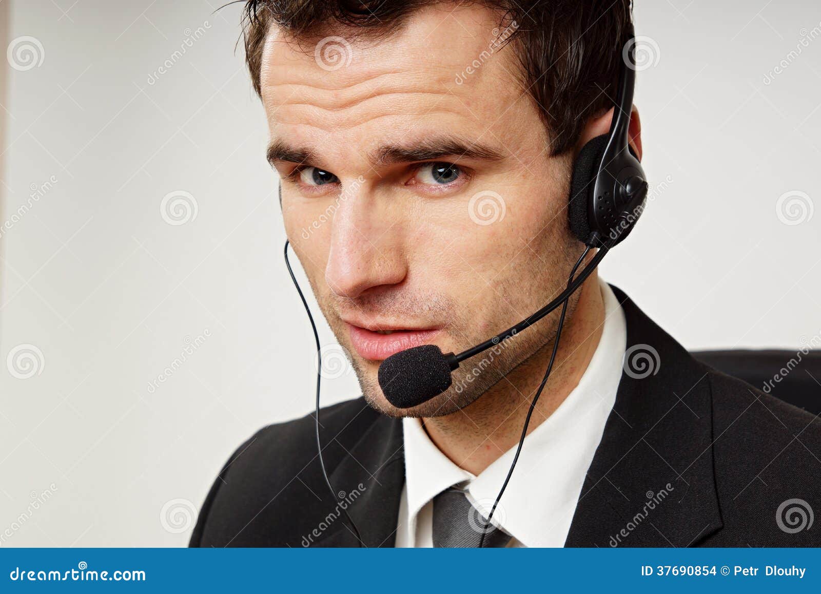 Handsome man operator stock photo. Image of successful - 37690854