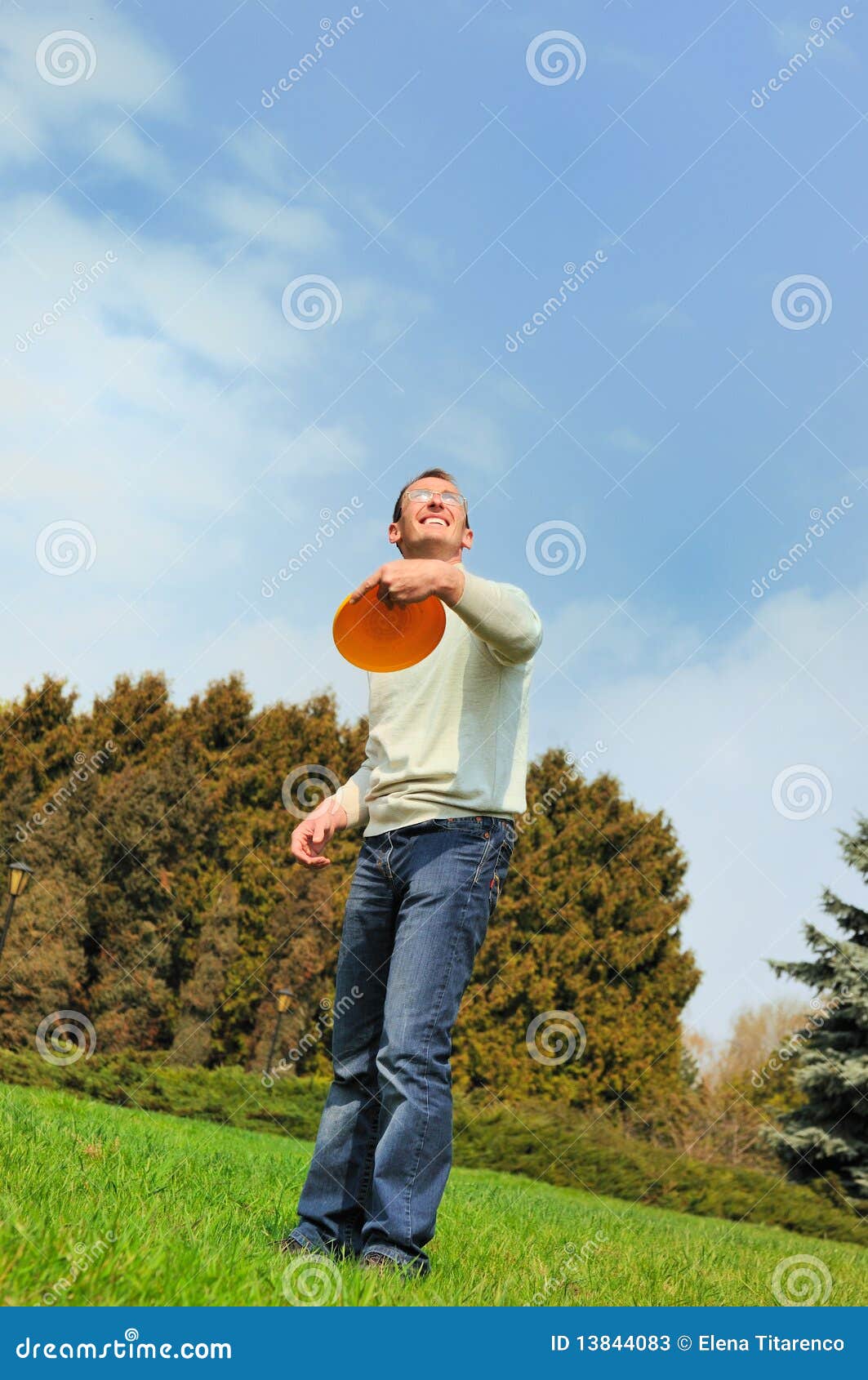 Handsome Man is Playing Frisbee Stock Image - Image of lifestyle, speed ...