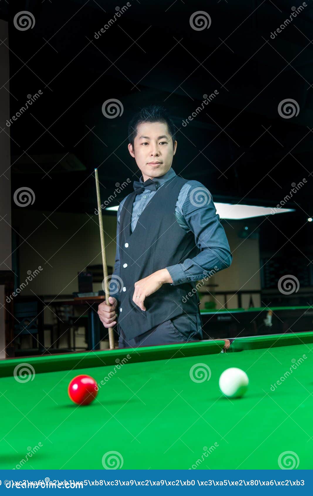 Handsome Man Playing Snooker Stock Photo - Image of pool, competition ...