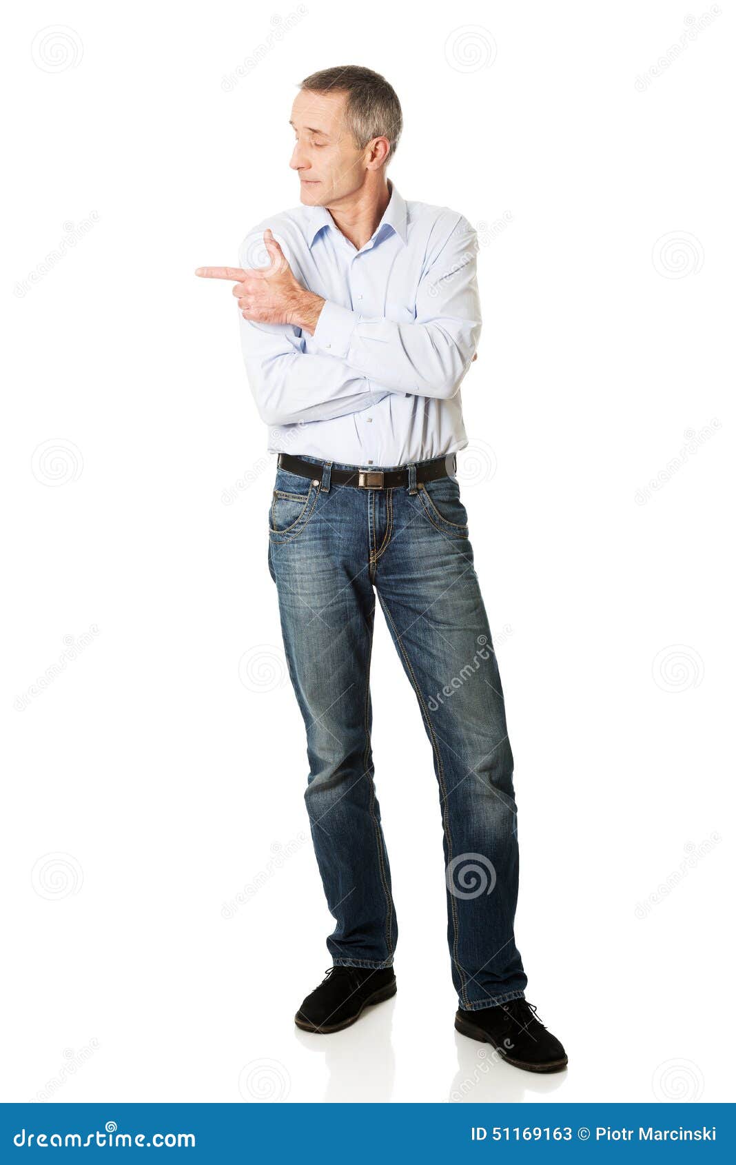 Handsome Man Pointing To the Left Stock Image - Image of human, looking ...