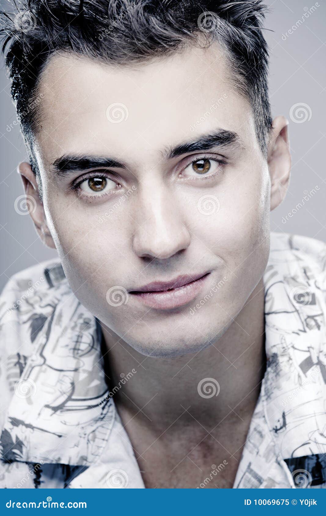 Handsome man portrait stock image. Image of human, tranquil - 10069675