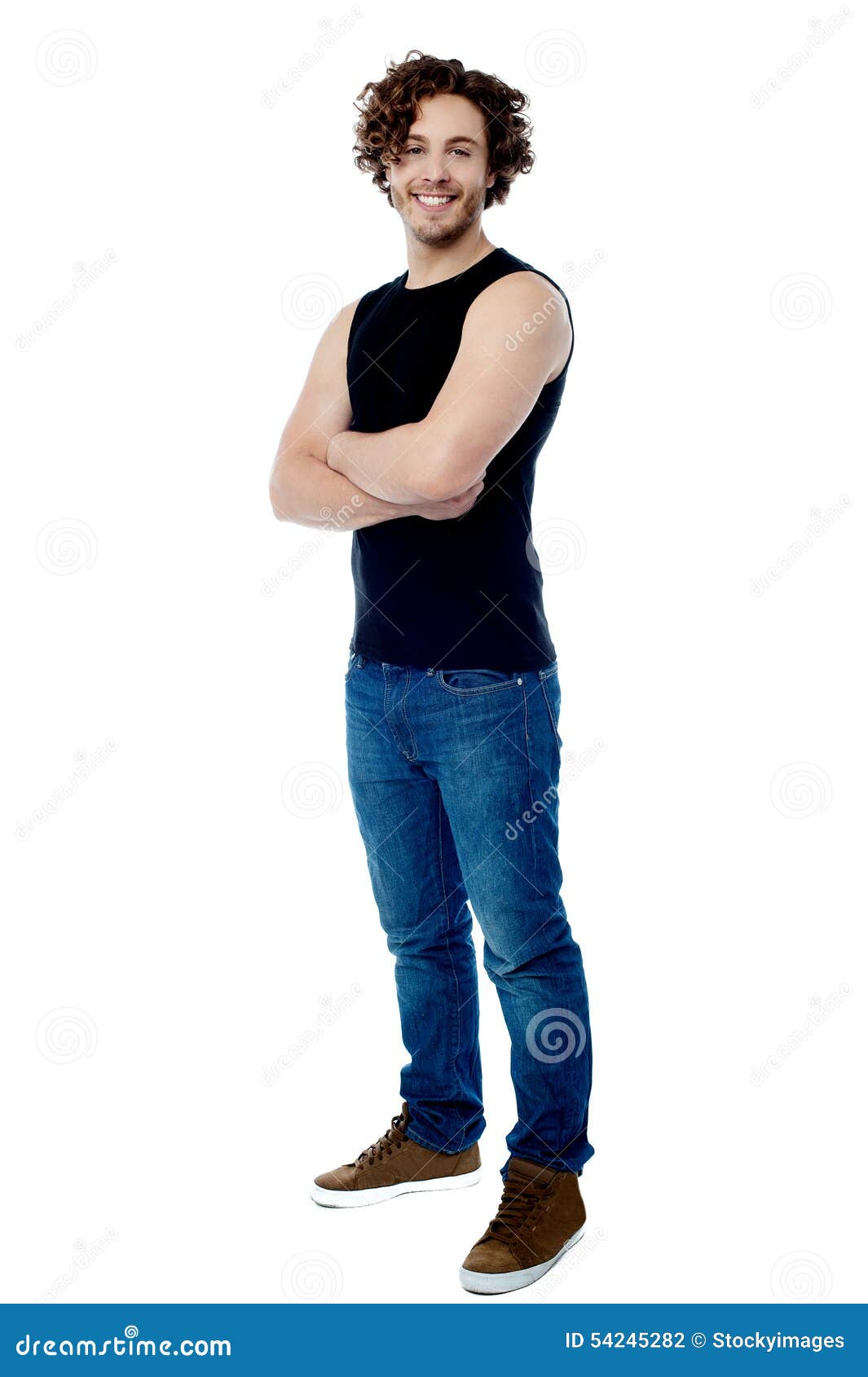 Handsome Man Posing with Folded Arms Stock Photo - Image of crossed ...