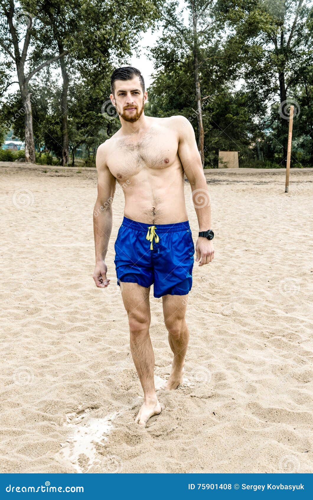 Handsome Man Posing in Lake Stock Photo - Image of head, enjoyment ...