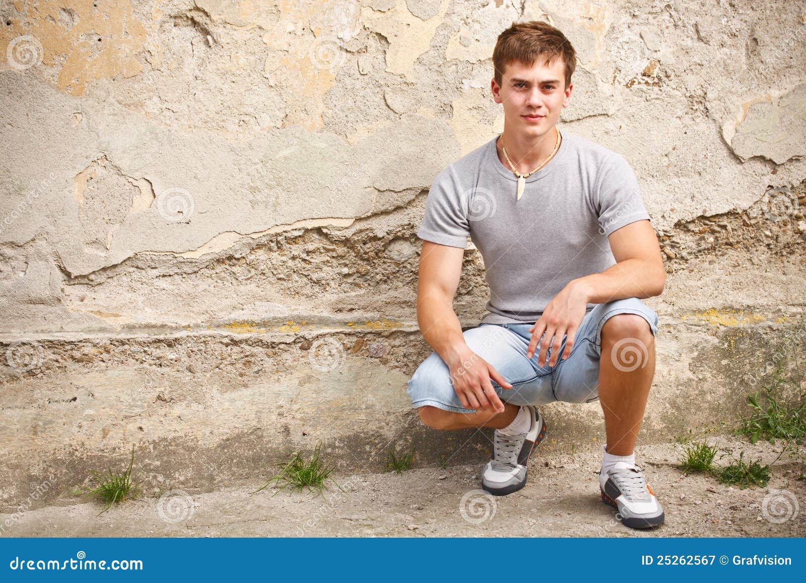 Handsome Man Posing Outdoor Stock Image - Image of person, attitude ...