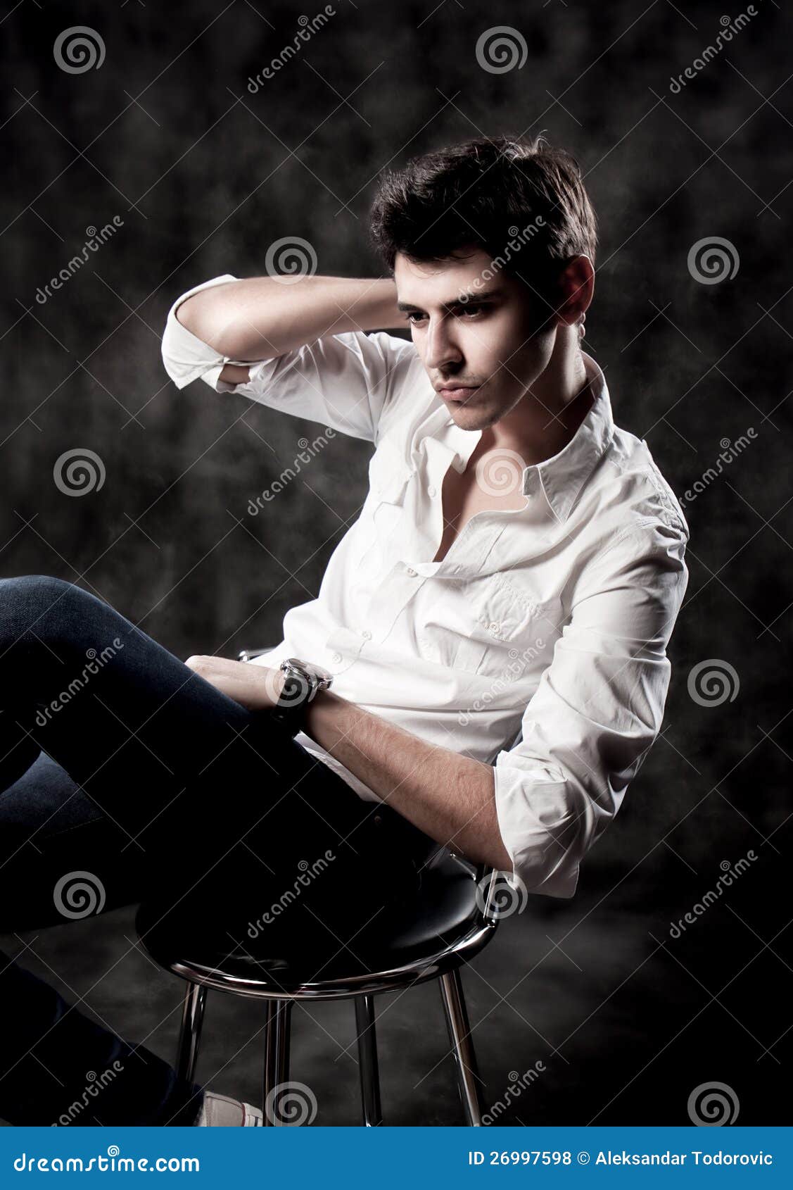 Handsome Man Posing in Studio Stock Photo - Image of professional, dude ...