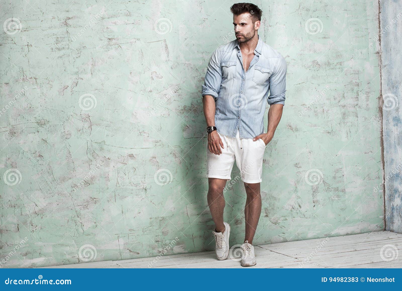Handsome Man Posing in Studio. Stock Image - Image of caucasian ...
