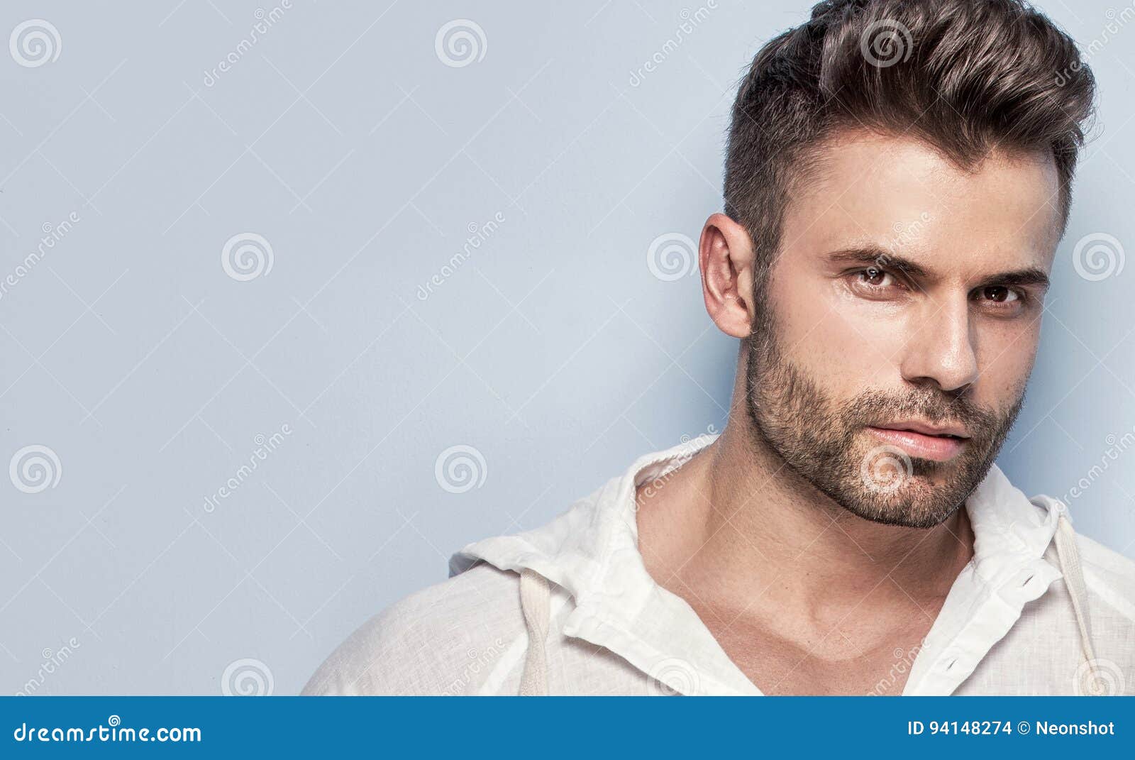 Handsome Man Posing in Studio. Stock Photo - Image of happy, people ...