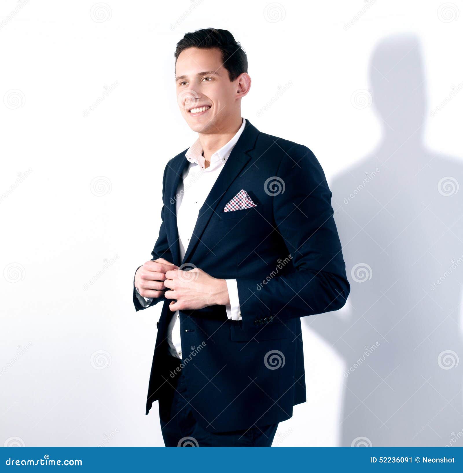 Handsome Man Posing in Suit. Stock Image - Image of portrait ...