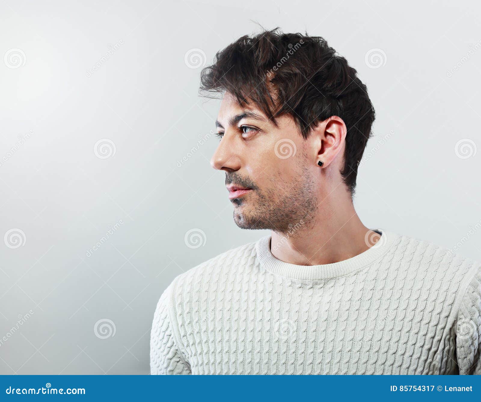 Handsome man profile stock image. Image of close, adult - 85754317