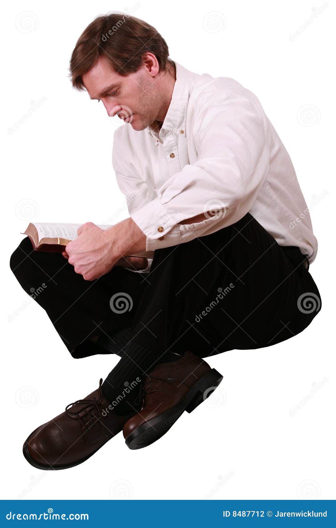 Handsome Man Reading the Bible Stock Photo - Image of studious, male ...