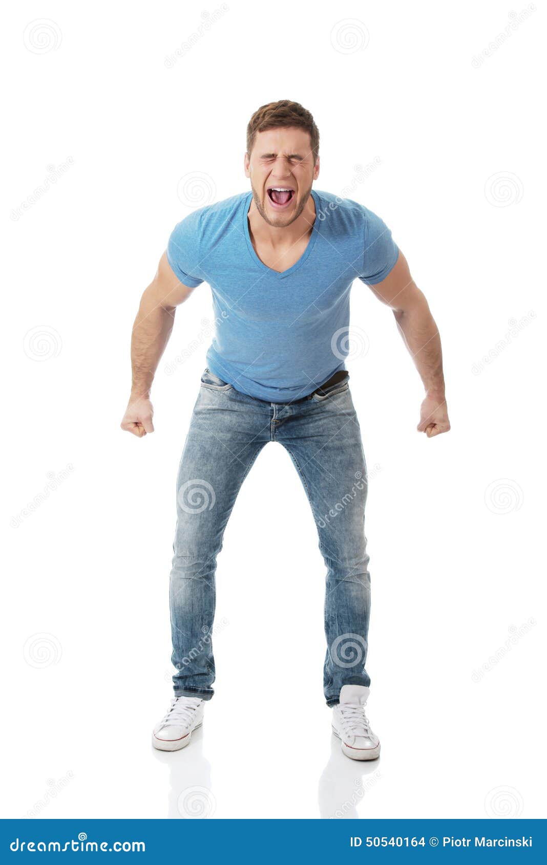 Handsome Man Screaming Loud. Stock Photo - Image of isolated, scream ...
