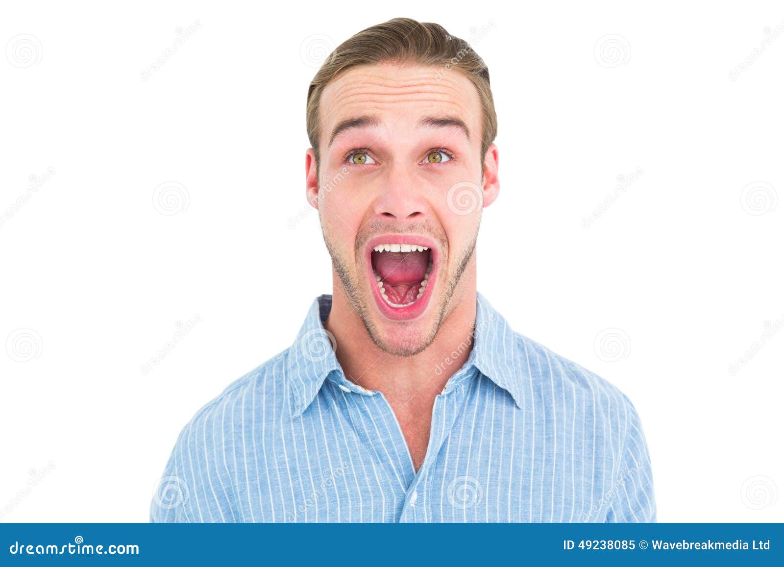 Handsome Man Screaming Out Loud Stock Image - Image of wrath, desperate ...