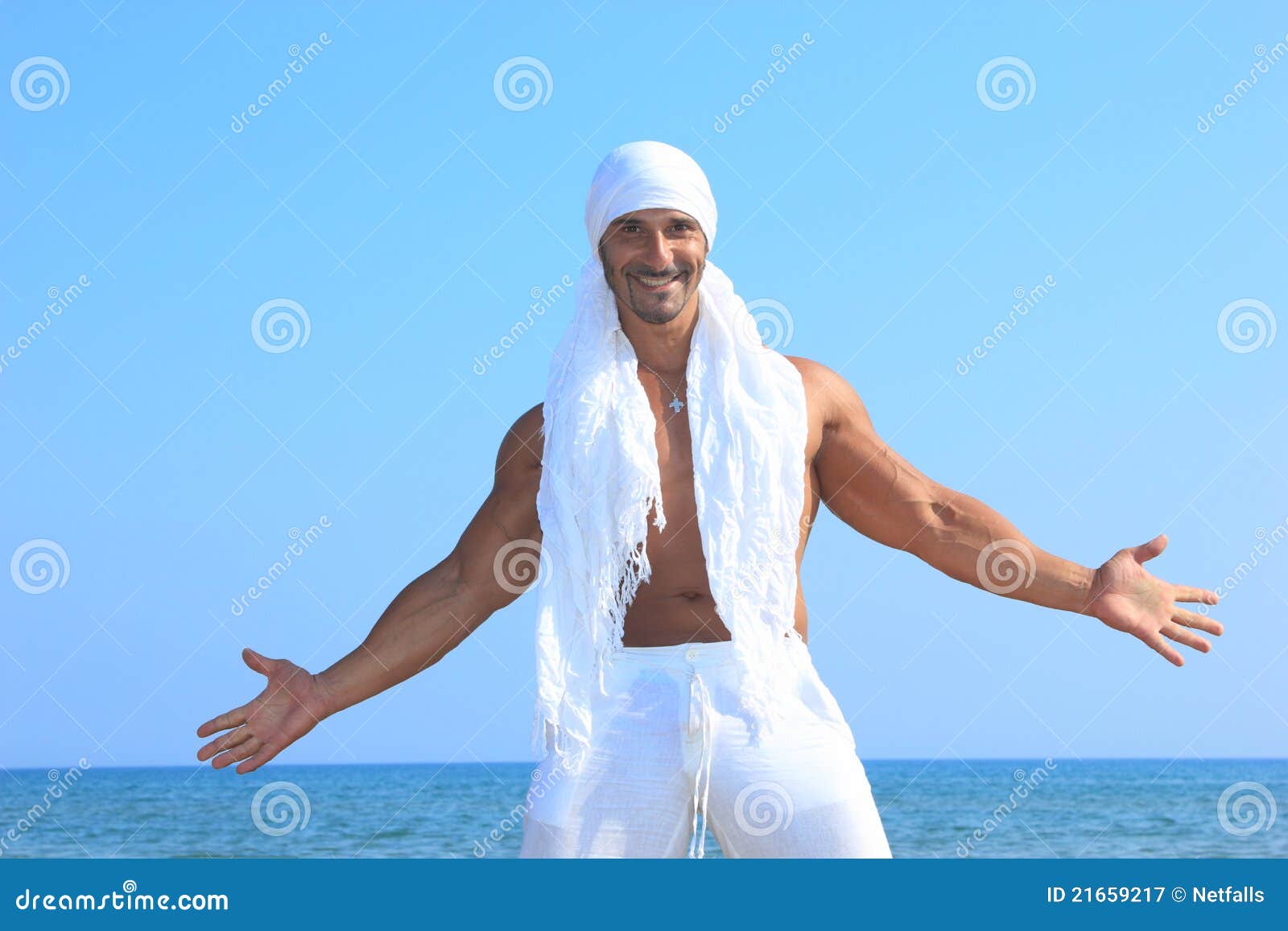 Handsome man by the sea stock image. Image of caucasian - 21659217