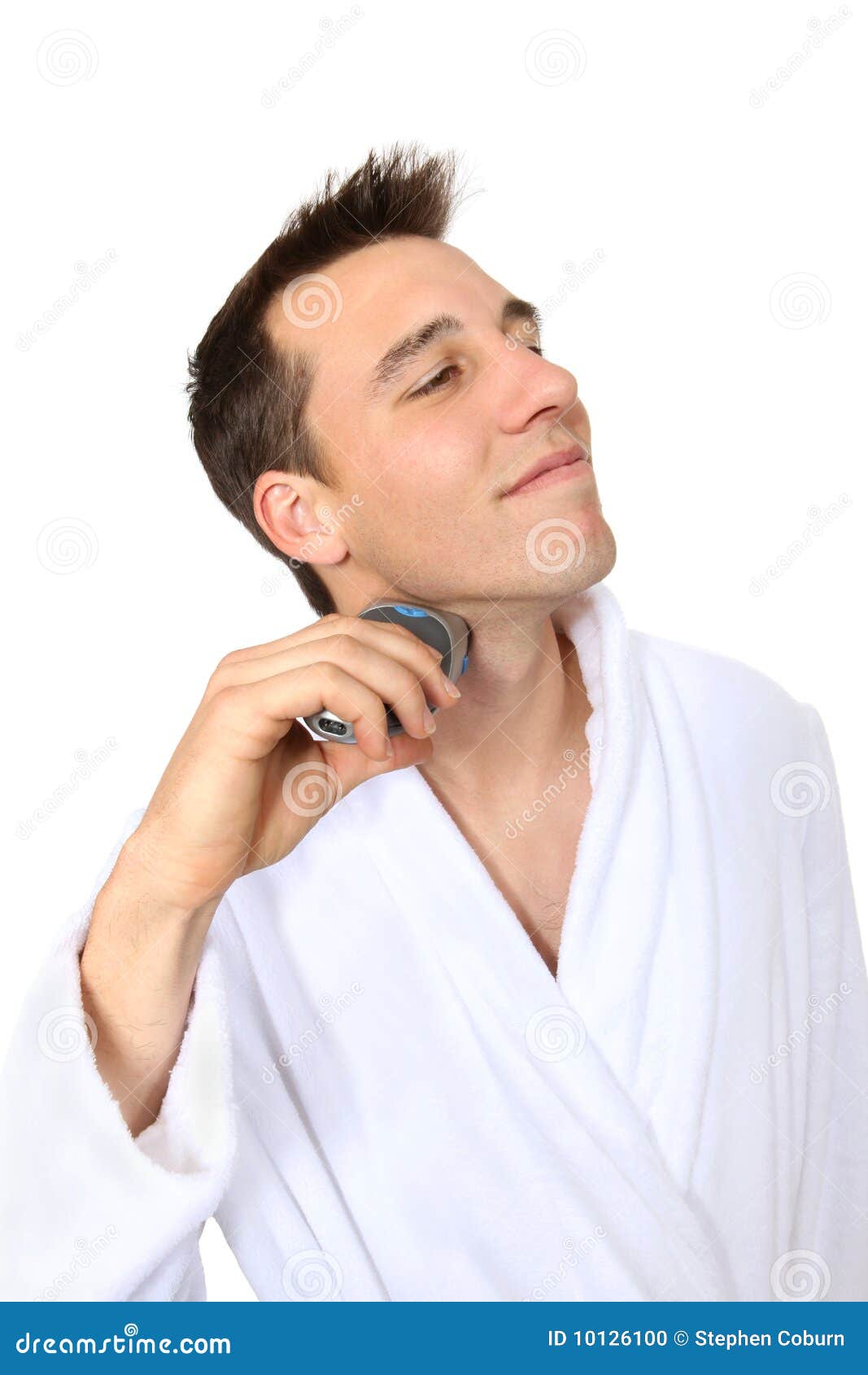 Handsome Man Shaving stock photo. Image of people, hair - 10126100
