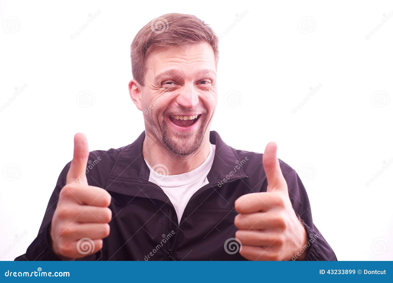 Handsome man shows like stock image. Image of happy, looking - 43233899