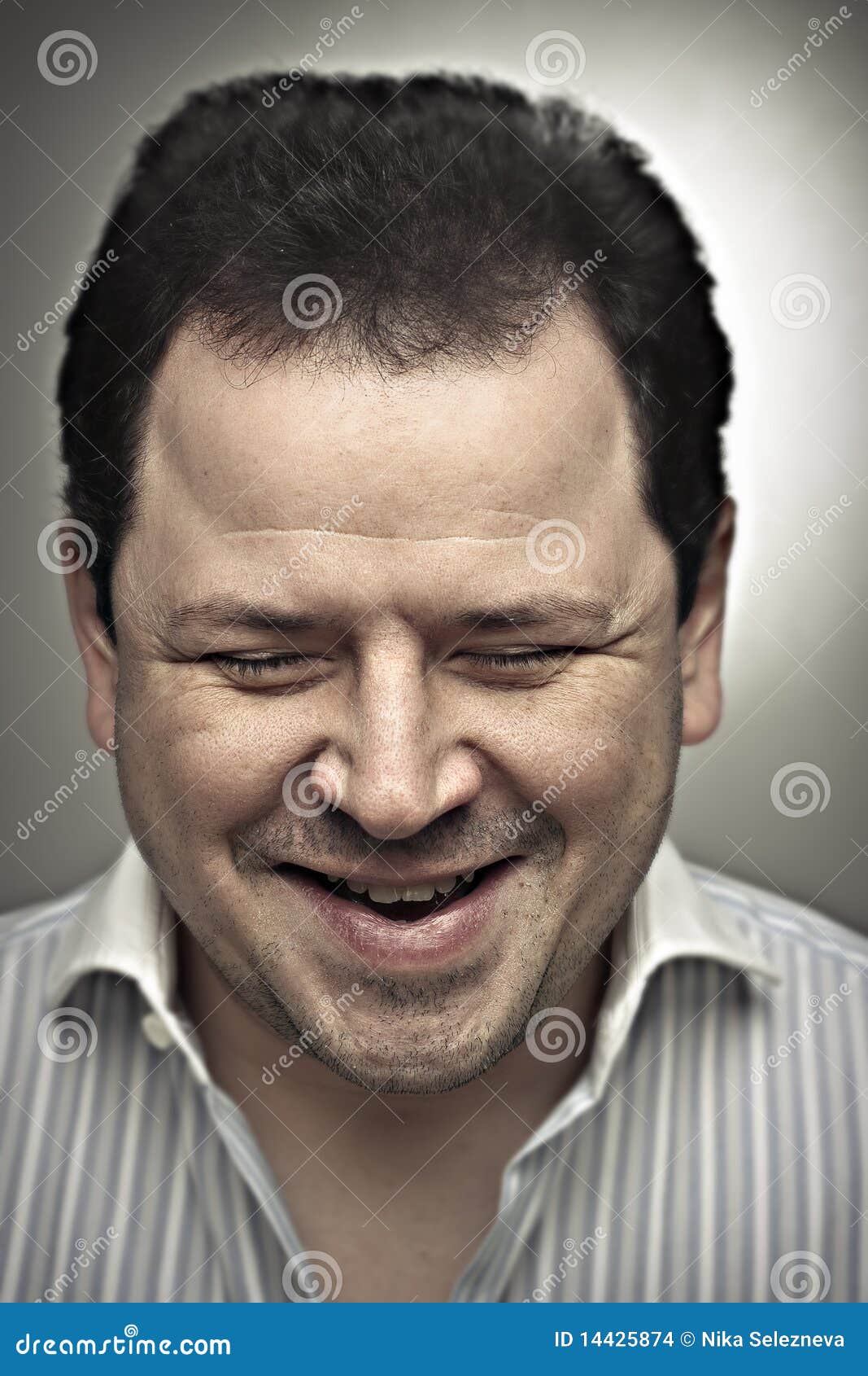 Handsome Man Smiling and Laughing Stock Photo - Image of self, handsome ...
