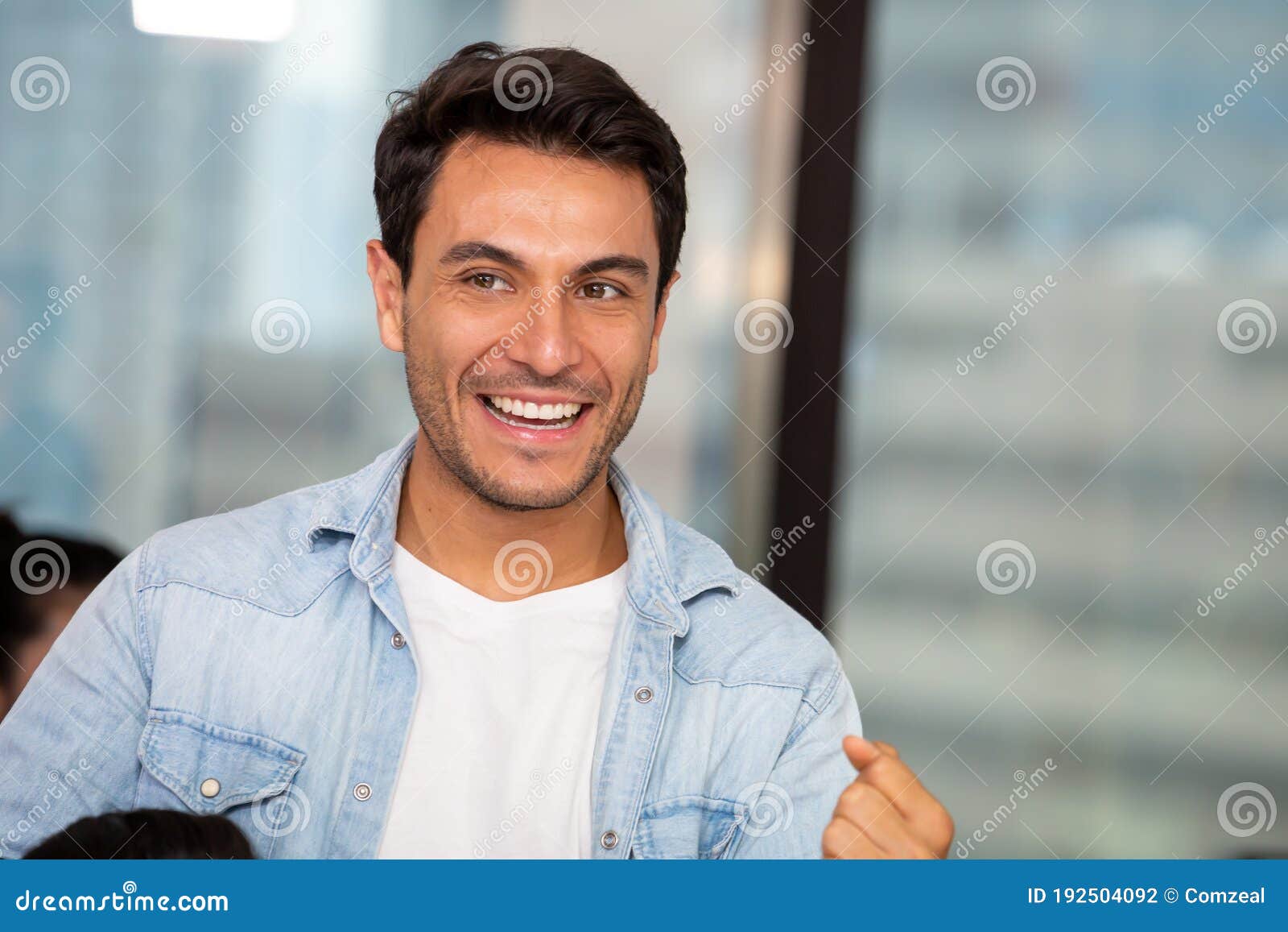 Handsome Man Smiling in the Office. Stock Photo - Image of confidence ...