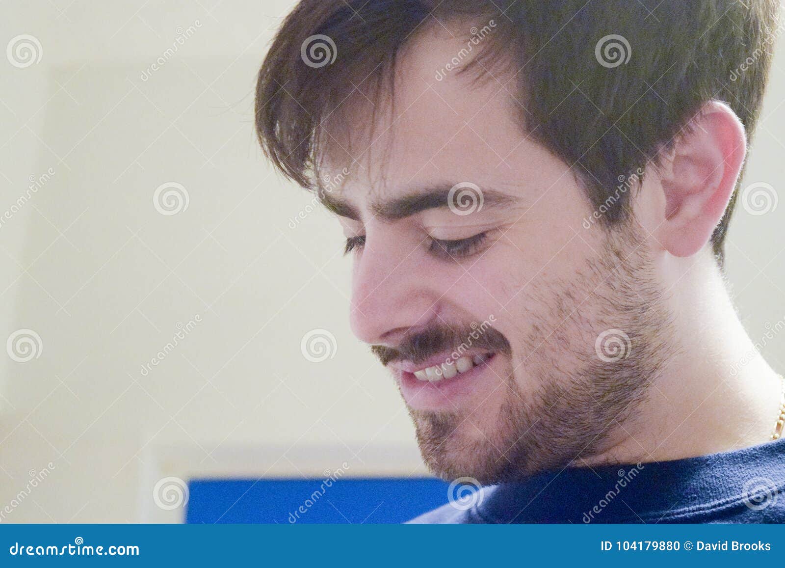 Handsome man smiling stock photo. Image of home, fashionable - 104179880