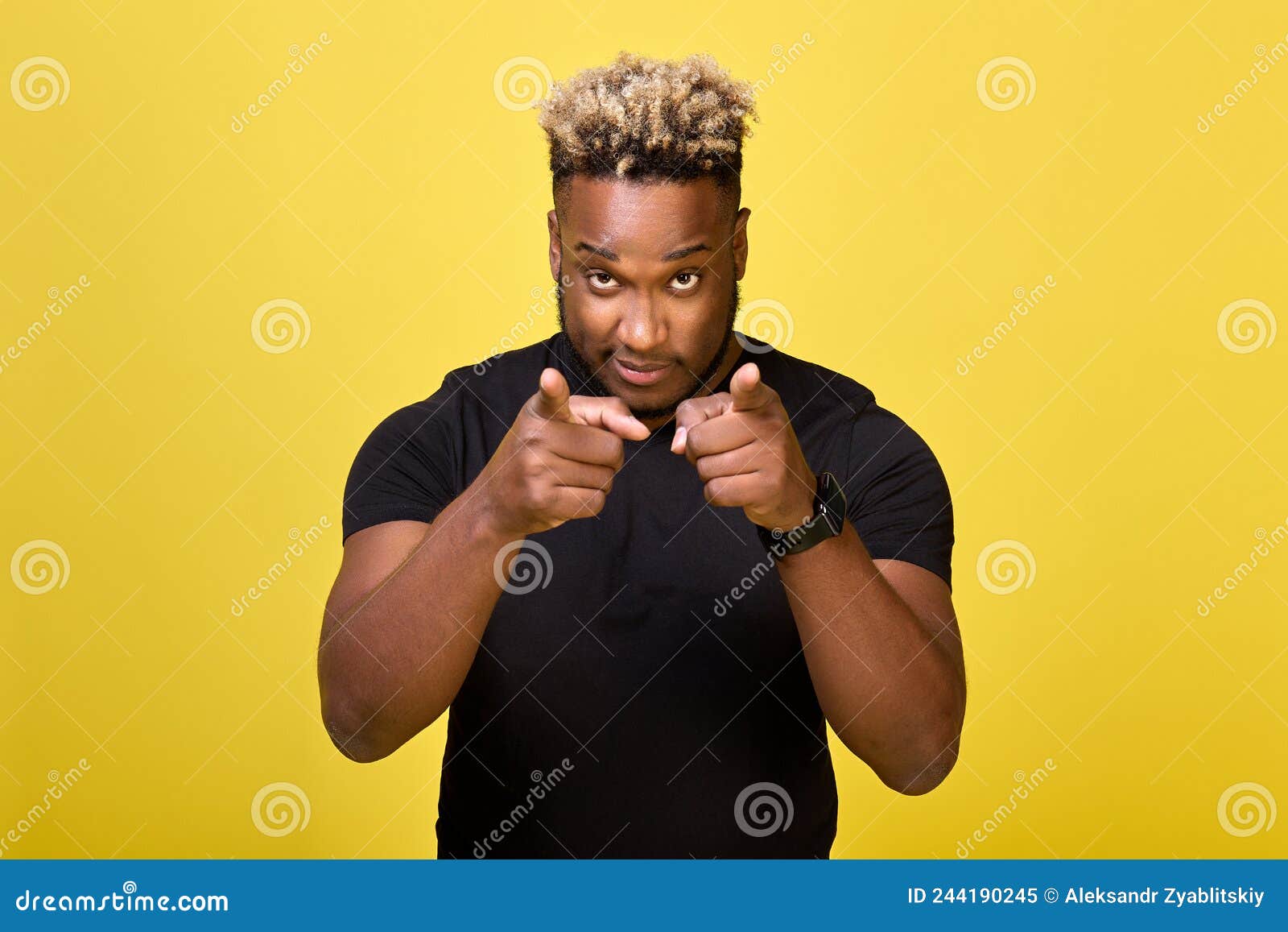 Handsome Man with Smirk on Face and Kind Eyes Points Directly His ...