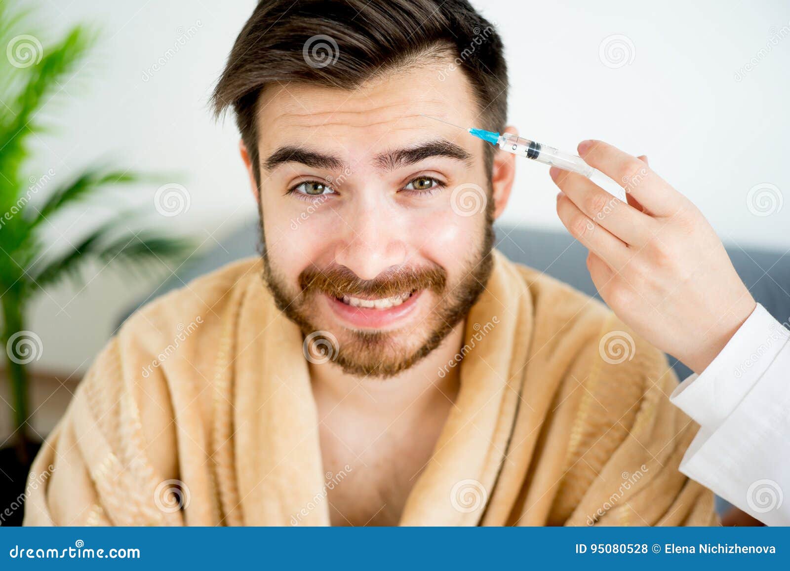 Handsome man at spa stock photo. Image of bodycare, massaging - 95080528