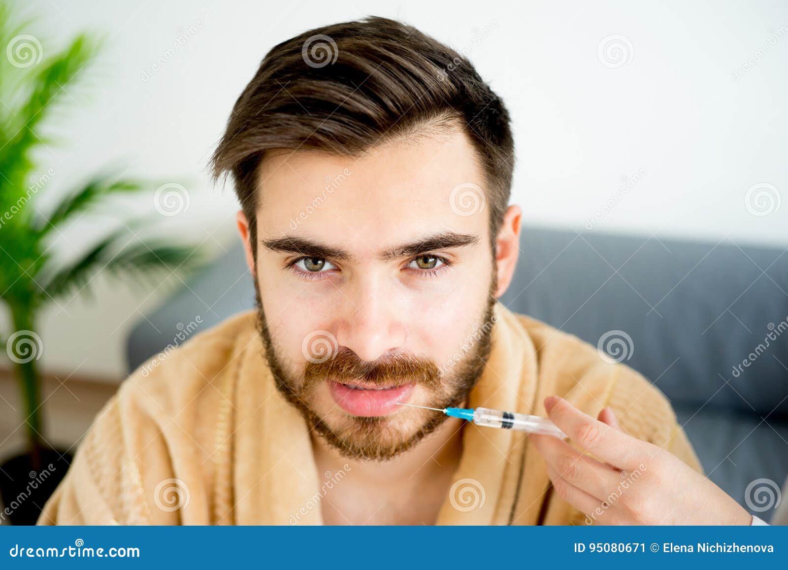 Handsome man at spa stock image. Image of handsome, pampering - 95080671