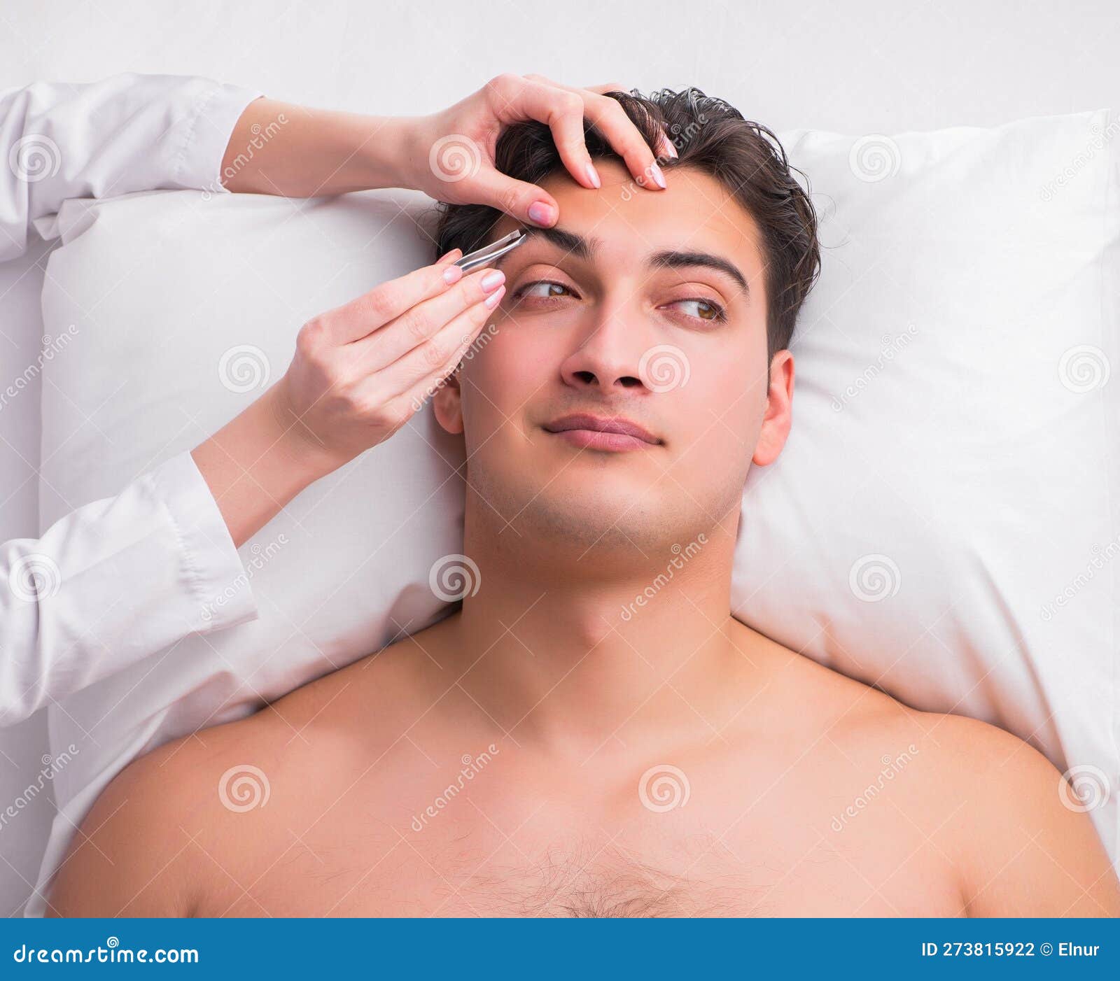 Handsome Man in Spa Massage Concept Stock Photo - Image of relaxation ...