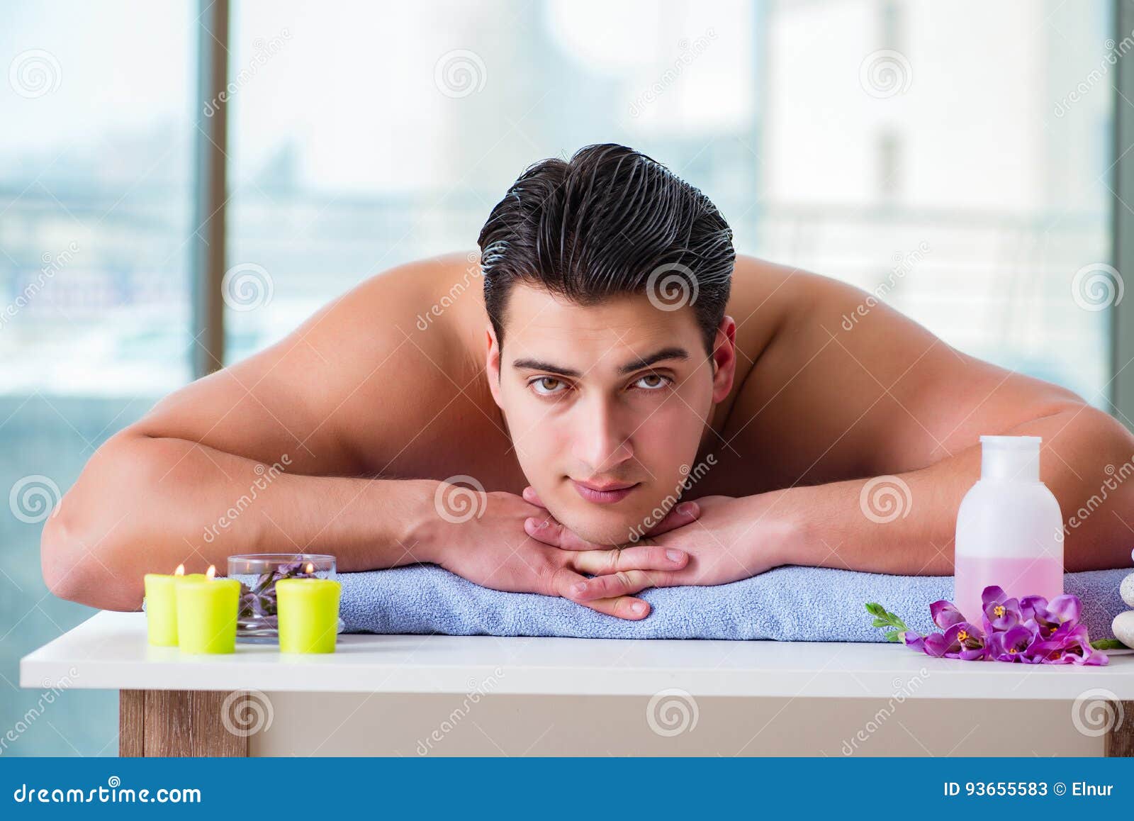 The Handsome Man in Spa Massage Concept Stock Image - Image of parlor ...