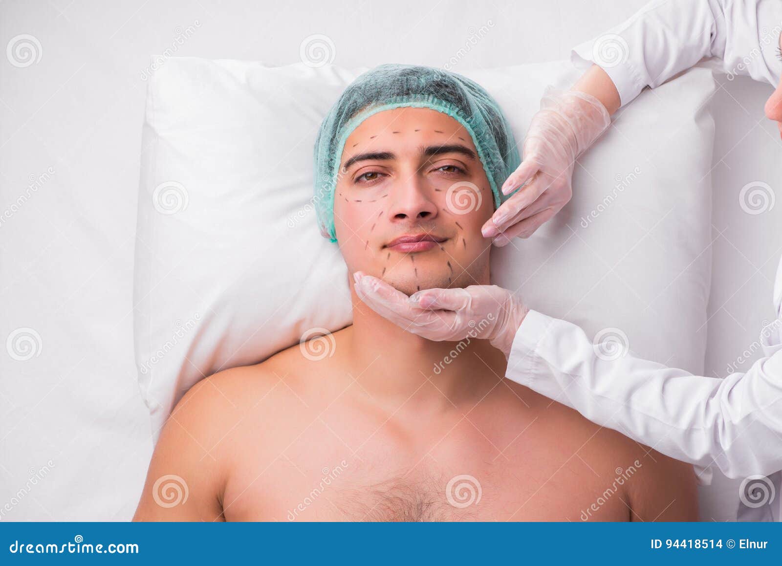 The Handsome Man in Spa Massage Concept Stock Photo - Image of collagen ...