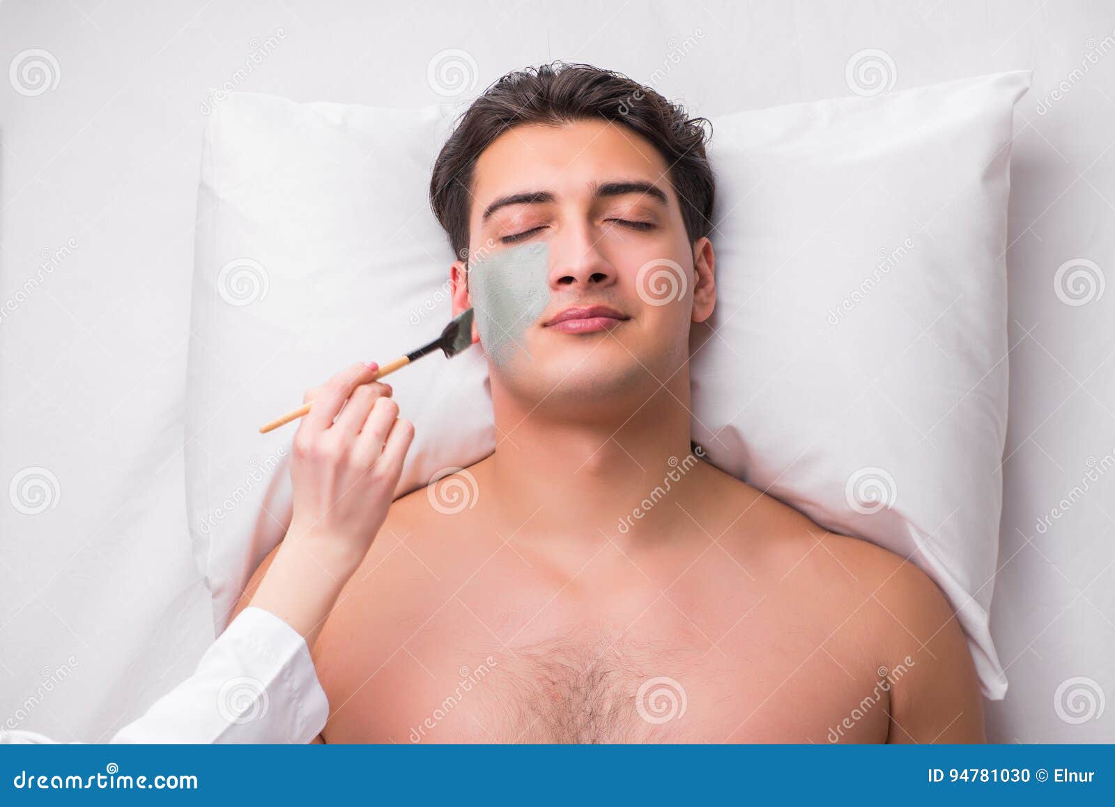 The Handsome Man in Spa Massage Concept Stock Photo - Image of head ...