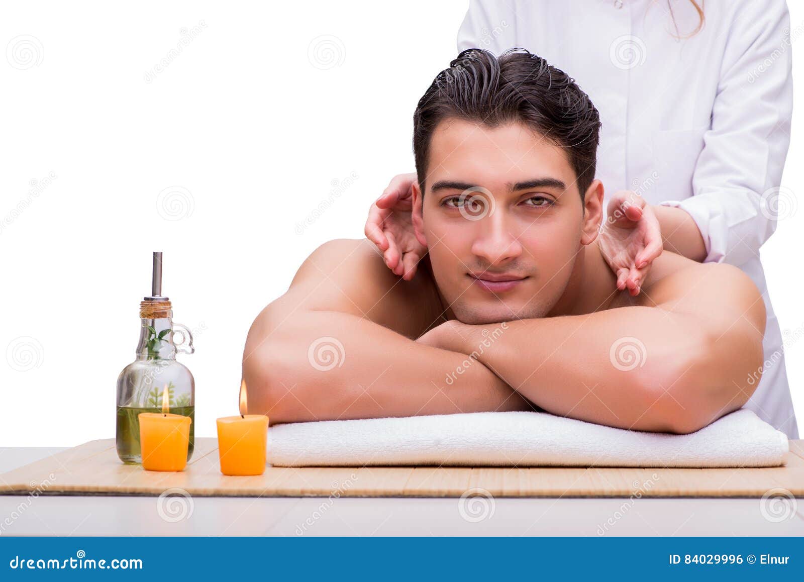 The Handsome Man during Spa Massaging Session Stock Photo - Image of ...