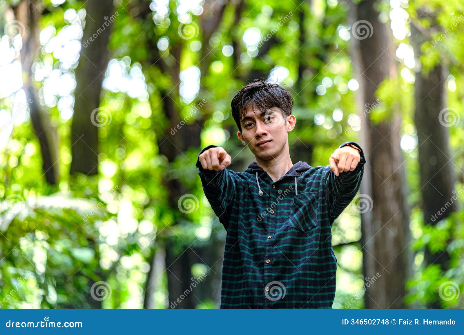 Handsome Man Standing and Pointing at You. Young Men Challenge You To ...