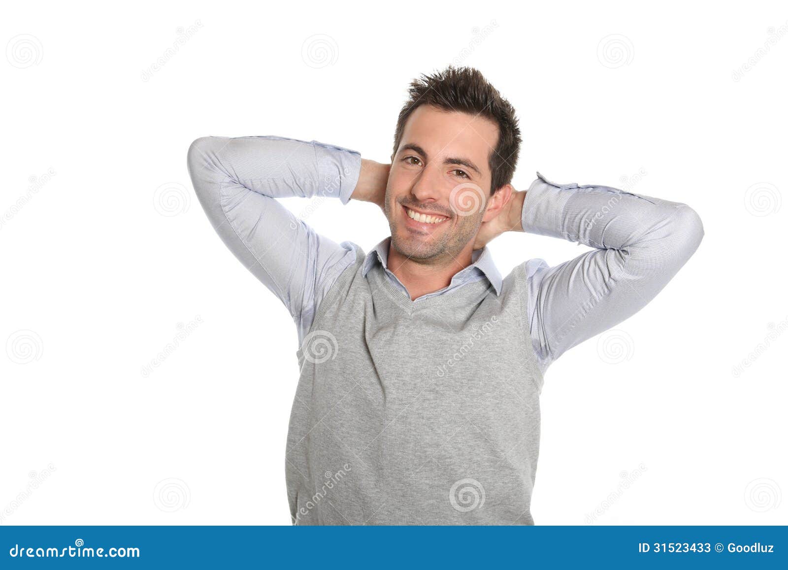 Handsome Man Standing and Relaxing Stock Image - Image of handsome ...