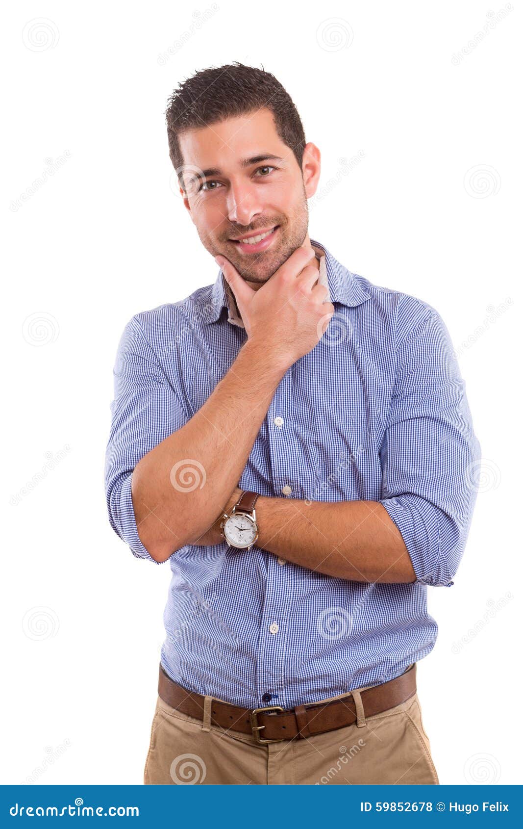 Handsome man stock photo. Image of looking, pose, look - 59852678