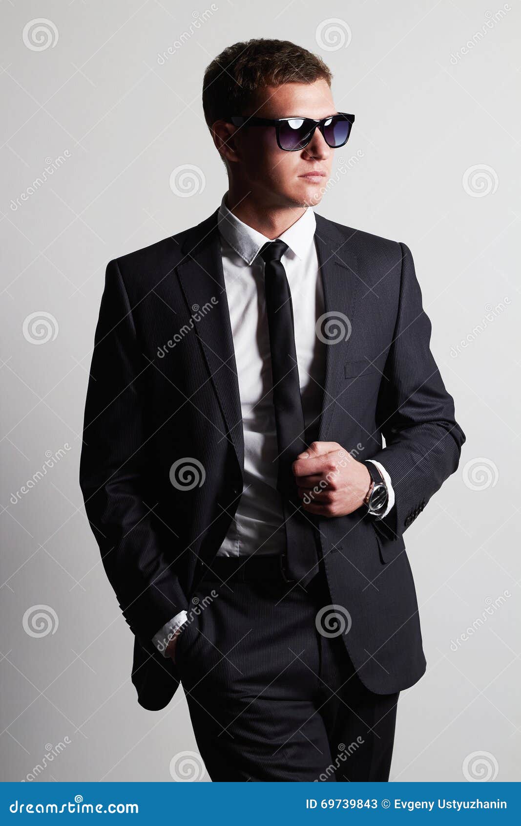 Handsome Man In Suityoung Businessman In Sunglasses Stock Image Image Of People Adult 69739843