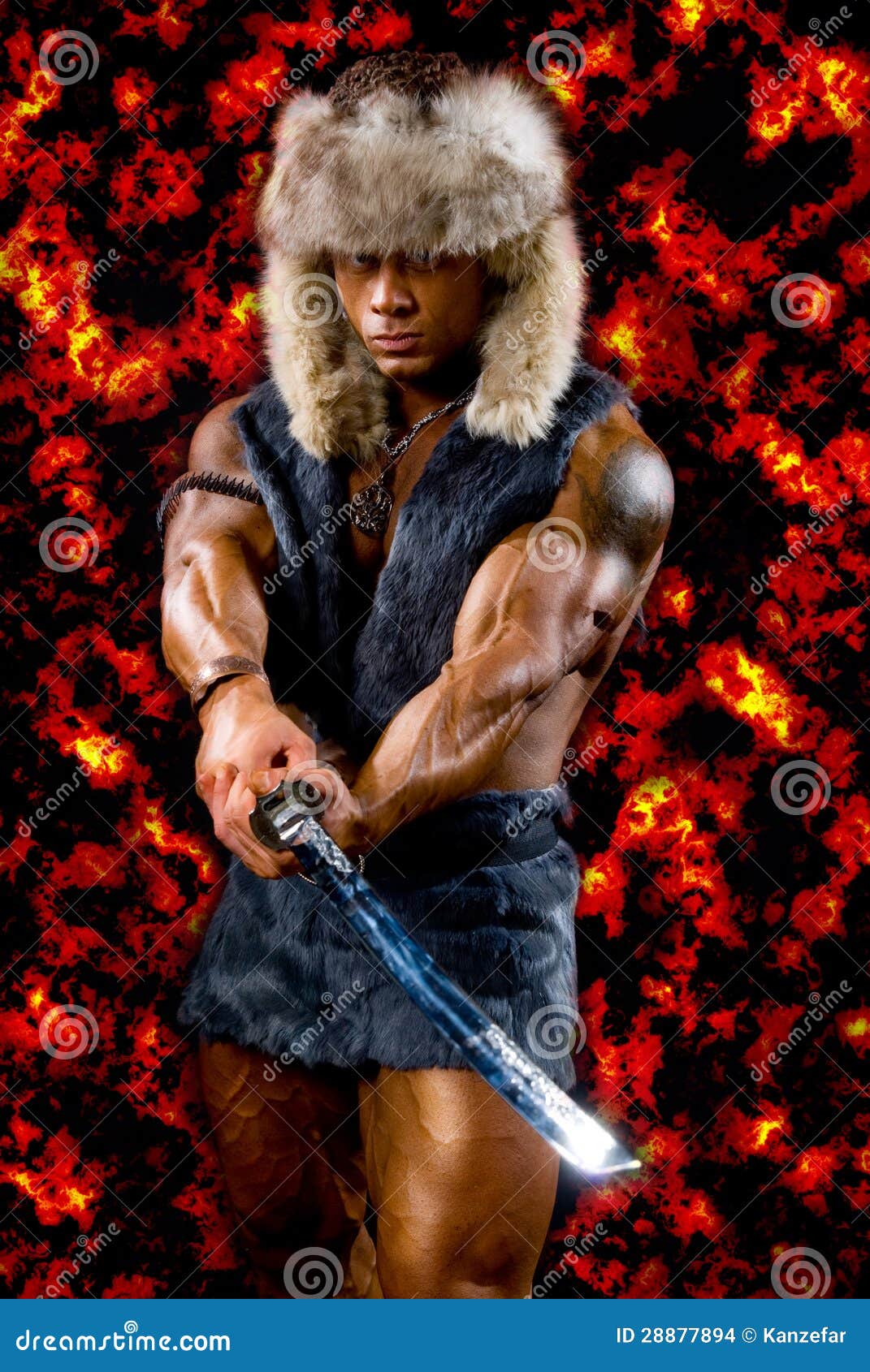 A Handsome Man with a Sword Stock Photo - Image of adult, macho: 28877894