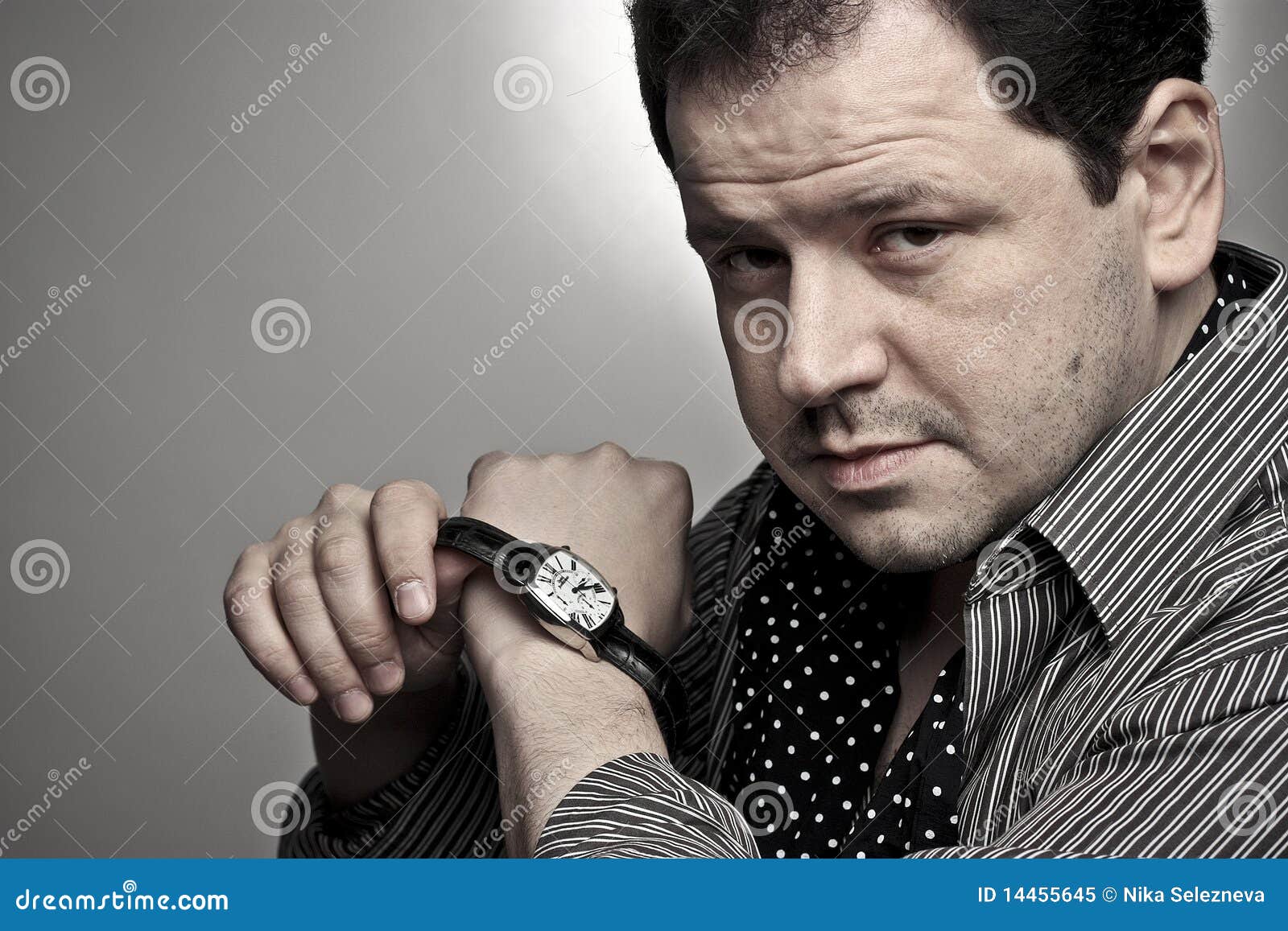 Handsome Man Taking Off a Watch. Stock Image - Image of charme ...