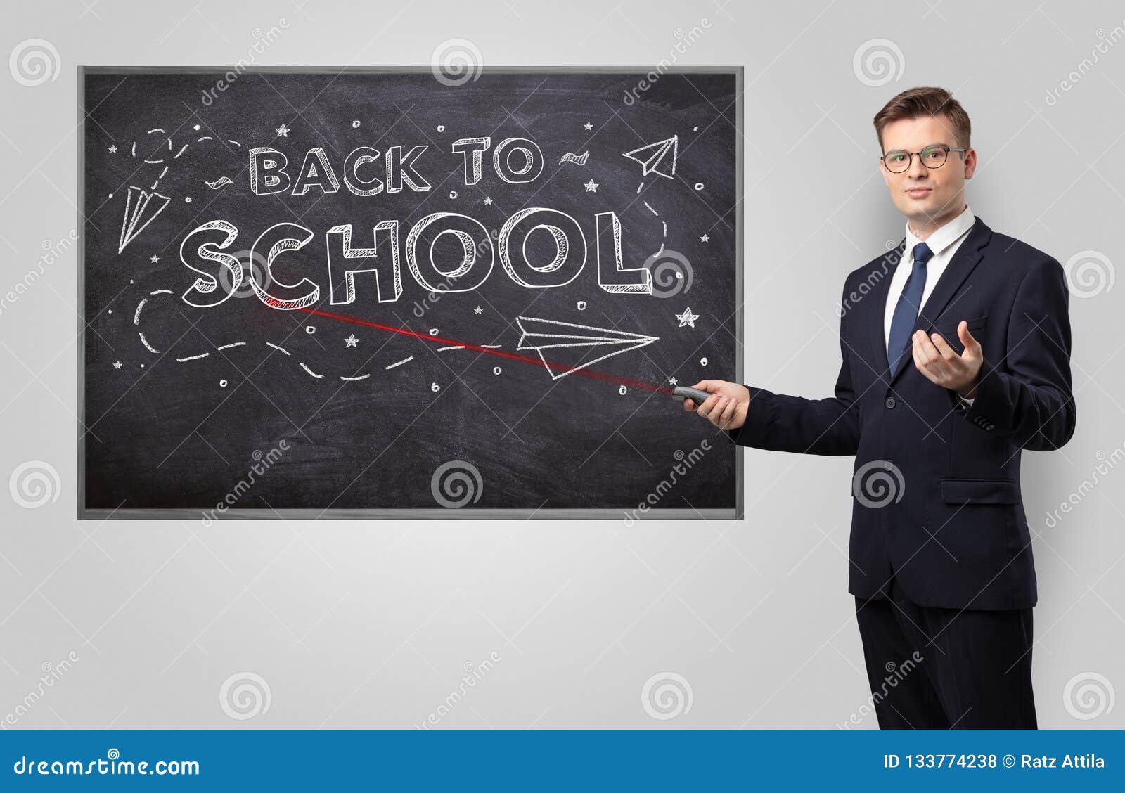 Handsome Man Teaching in Classroom Stock Photo - Image of learn ...