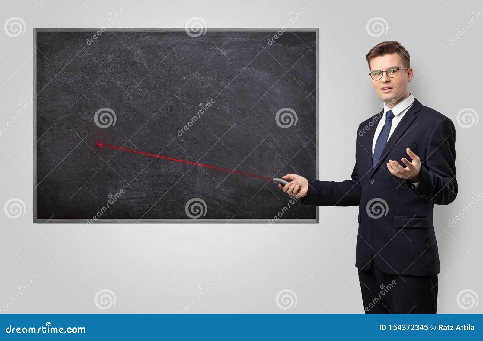 Handsome Man Teaching in Classroom Stock Image - Image of back ...