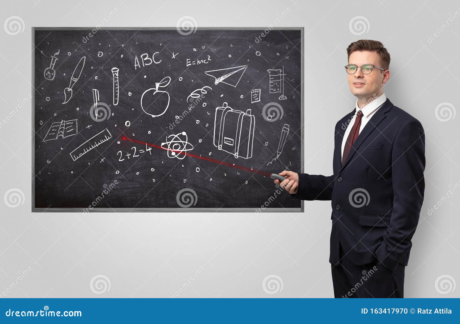 Handsome Man Teaching in Classroom Stock Photo - Image of handsome ...