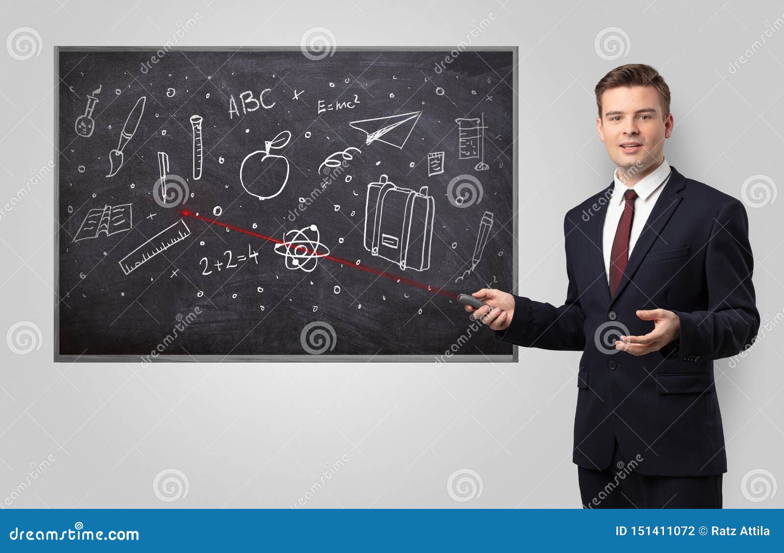 Handsome Man Teaching in Classroom Stock Photo - Image of cheerful ...