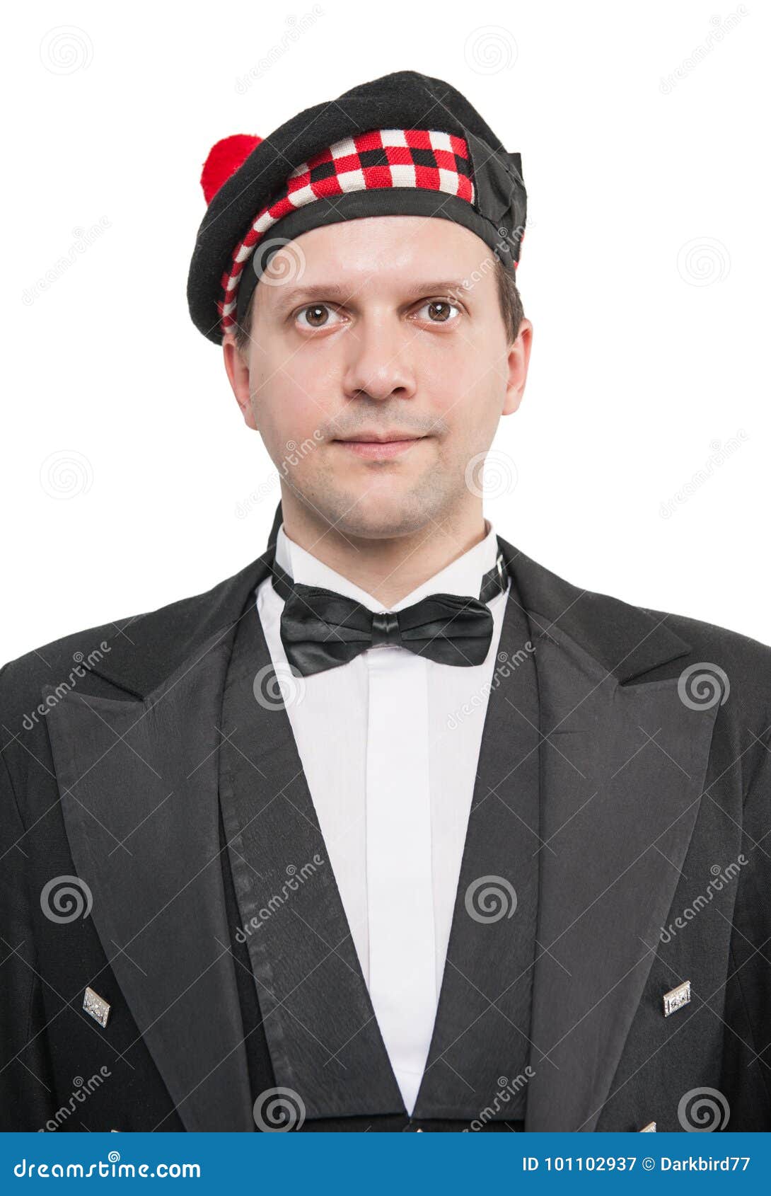 Handsome Man in Traditioanl Scottish Costume Stock Image - Image of ...